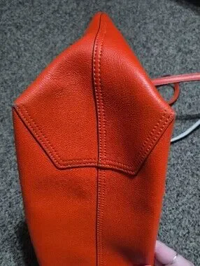 kate spade | Bags | Kate Spade Orangered Reversible Pebbled Leather ...
